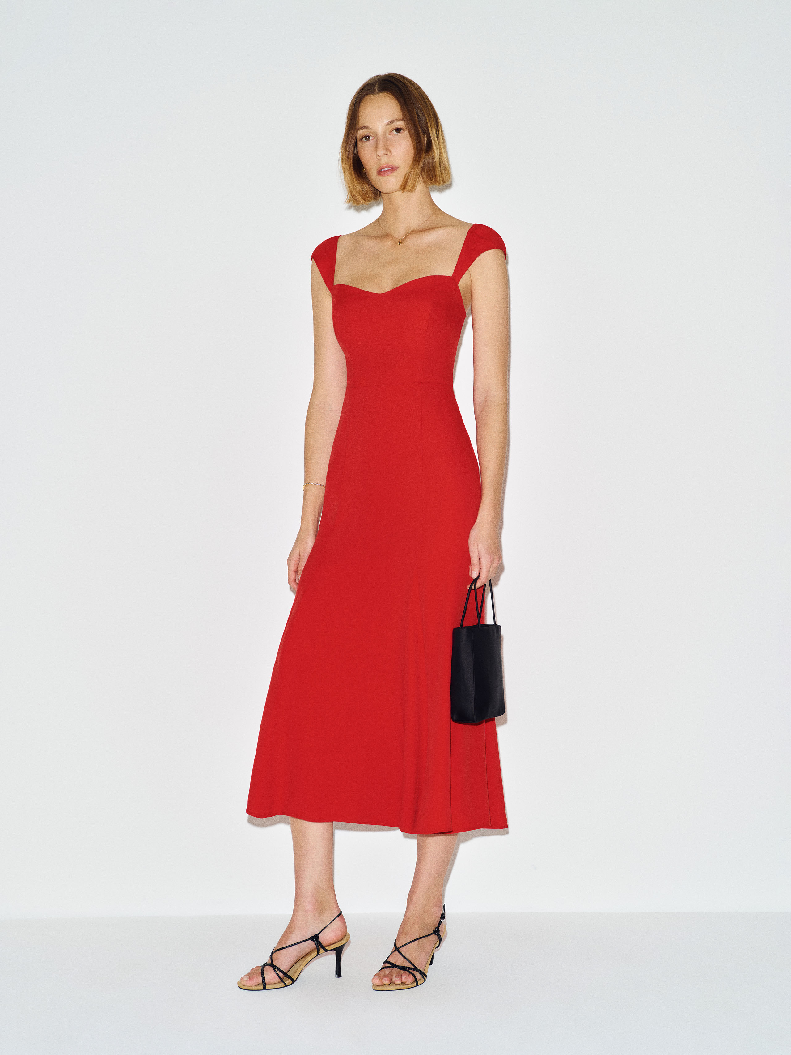 Reformation Petites Bryson Dress In Cherry | ModeSens